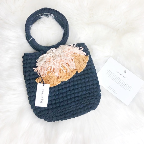 Binge | Bags | Binge Knitting Bondi Tassel Tote Mini | Poshmark